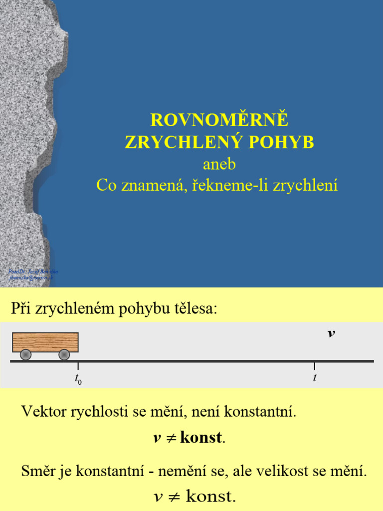 04-Rovnomerne Zrychleny Pohyb | PDF