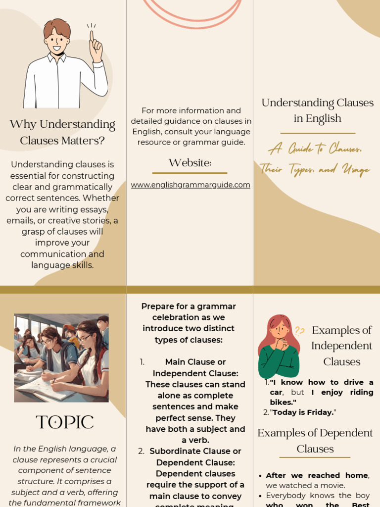 Trifold Brochure of Clauses | PDF | Clause | English Language