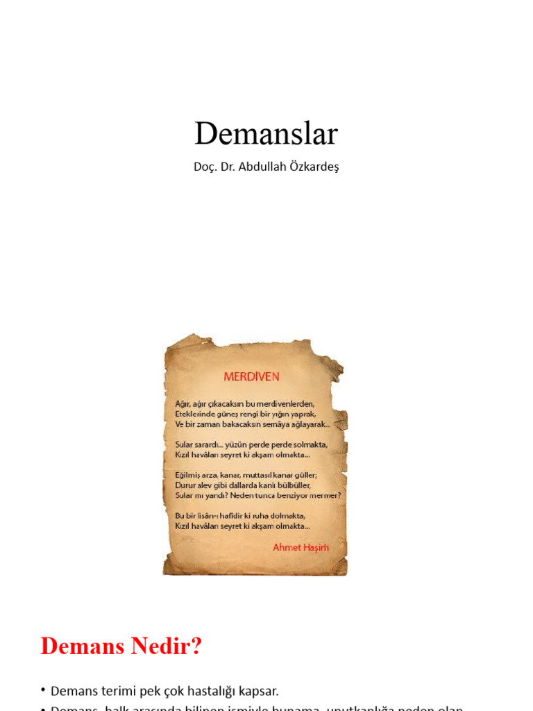 Diş Hekimliği - Demans-Hareket Denge Boz | PDF