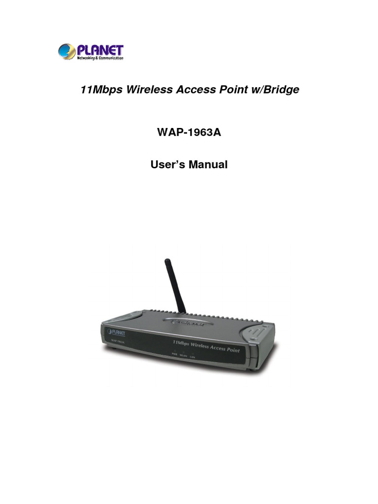 Manual Planet Wpa Acces Point Cedido A Iñaki | PDF | Wireless Lan | Radius