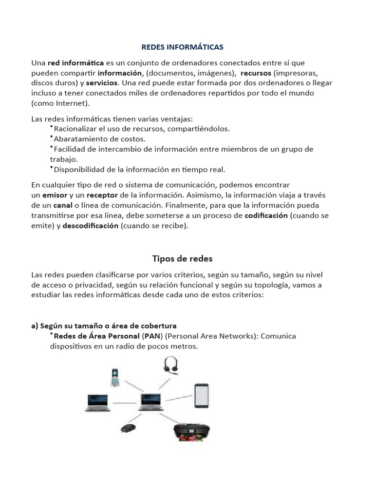 Redes Informáticas | PDF | Red de computadoras | Topología de la red