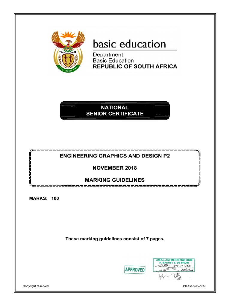 Engineering Graphics - Design P2 Nov 2018 FINAL Memo Eng | PDF