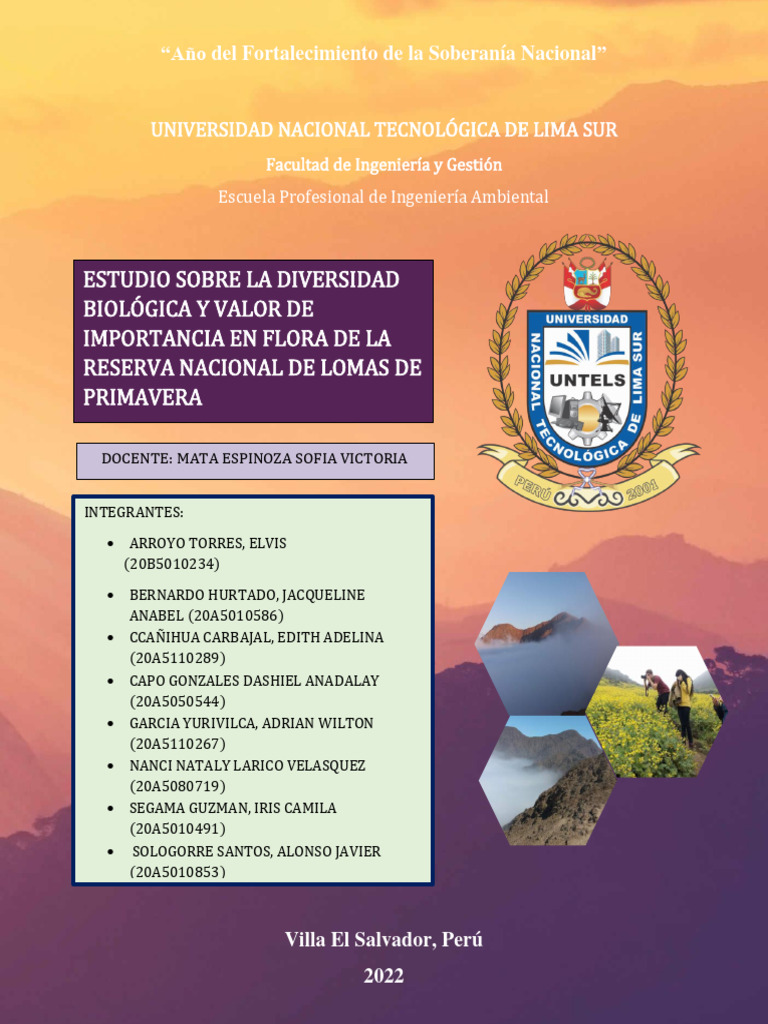 Lomas de Primavera - Informe | PDF | Biodiversidad | Entorno natural