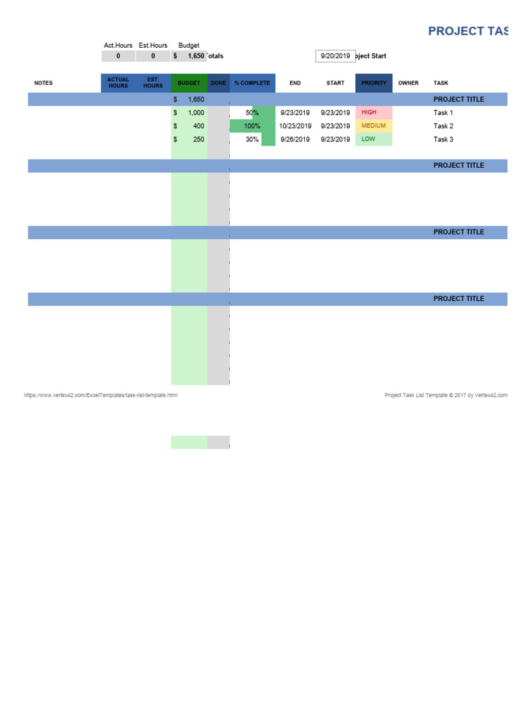 Project Task List Template | PDF | Software Engineering | Data Management