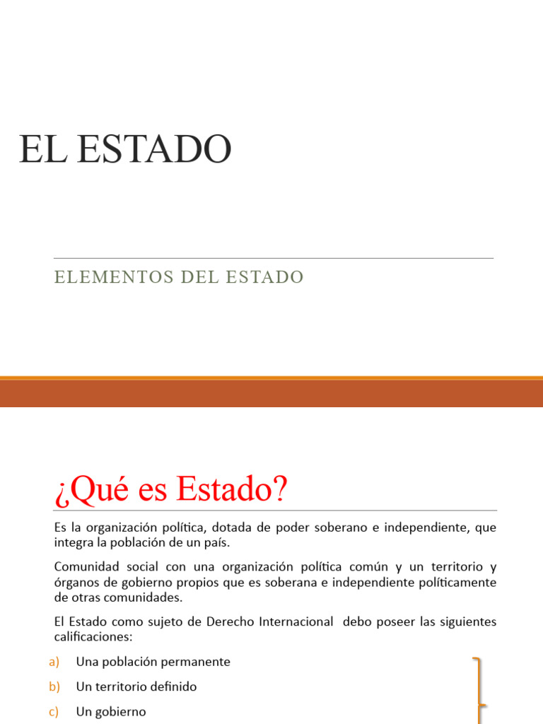 Elementos Del Estado | PDF | Estado (política) | Guatemala