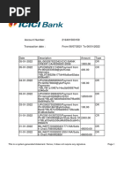 ICICI Bank Statement Sample | PDF | Payments | Banking Technology