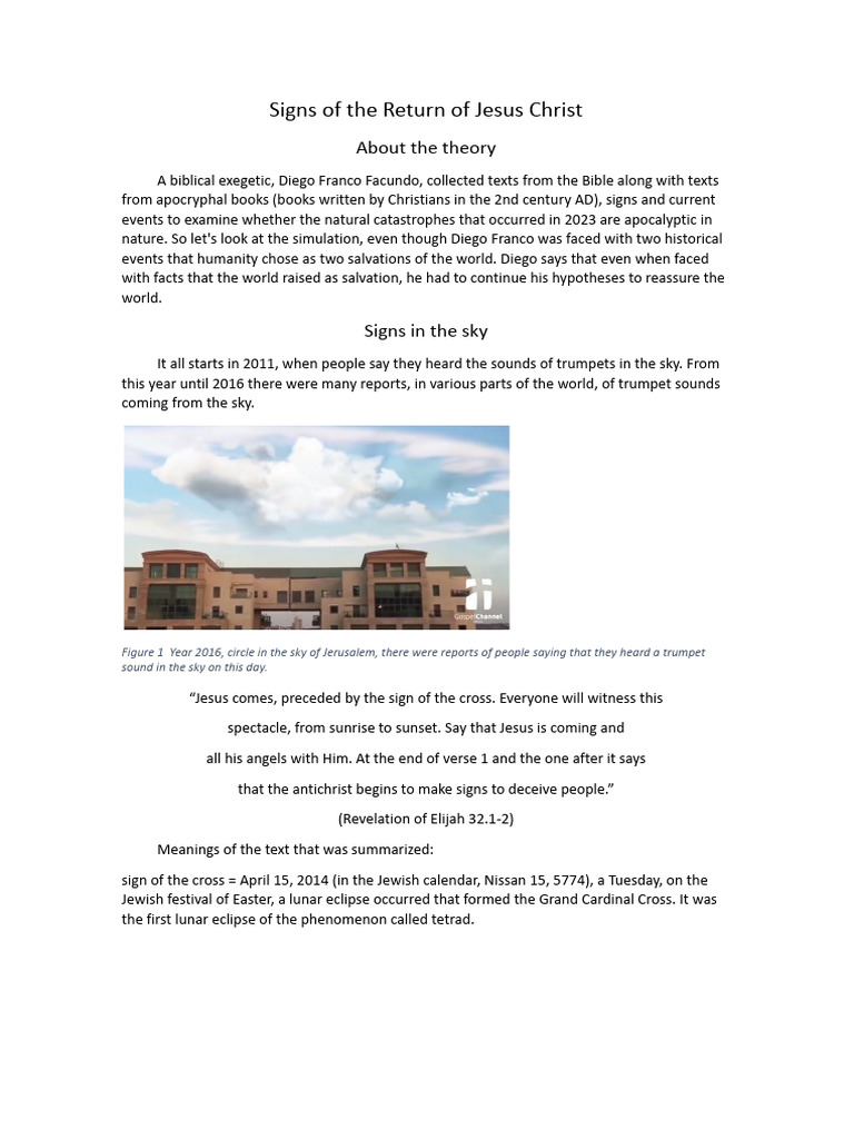 Signs of The Return of Jesus Christ | Download Free PDF | Jesus | Book ...