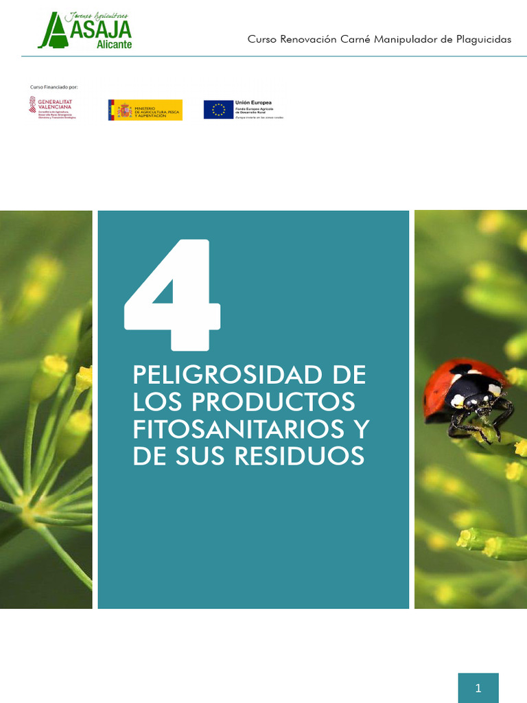 Renovación Carné Fitosanitario - U4 | PDF | Pesticida | Residuos