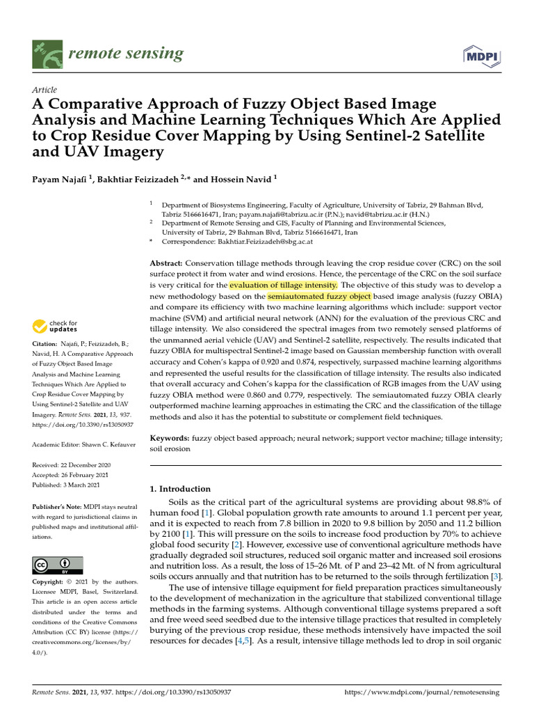 A Comparative Approach of Fuzzy Object Based Image | PDF | Image Segmentation | Agriculture