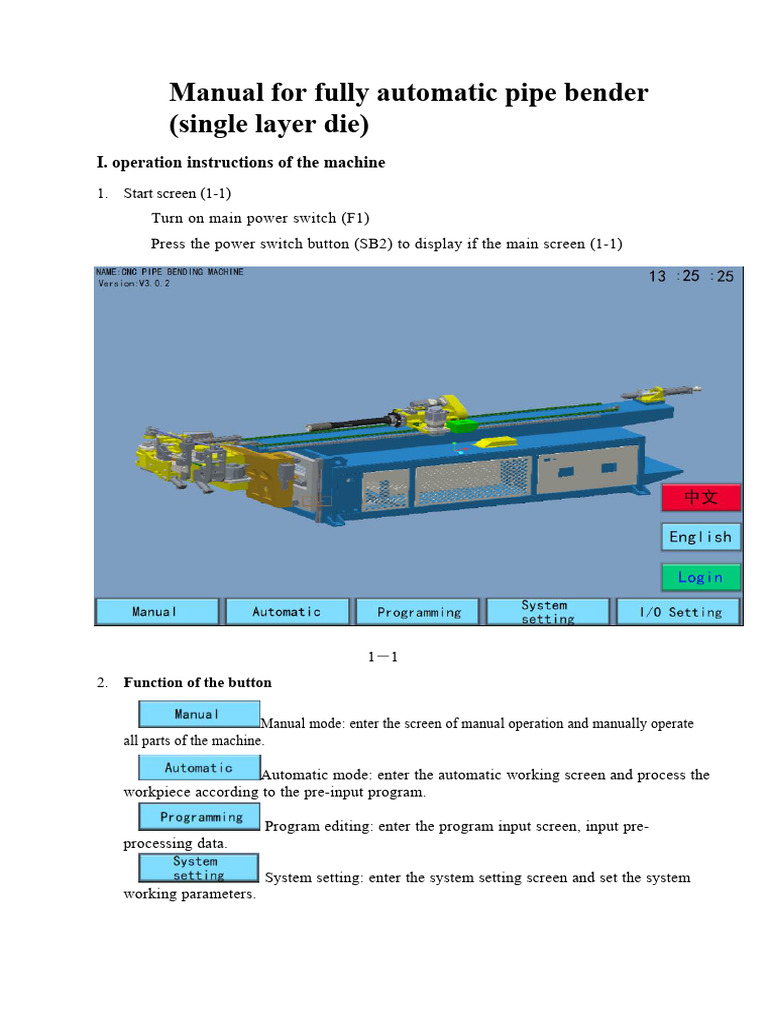 Pipe Bender Machine Plc User Manual Pdf Pipe Fluid Conveyance