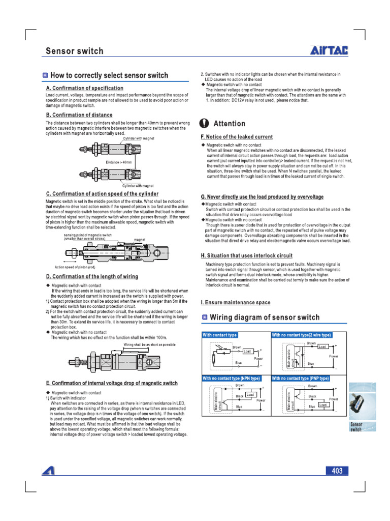 Airtac Sensor Switches | PDF
