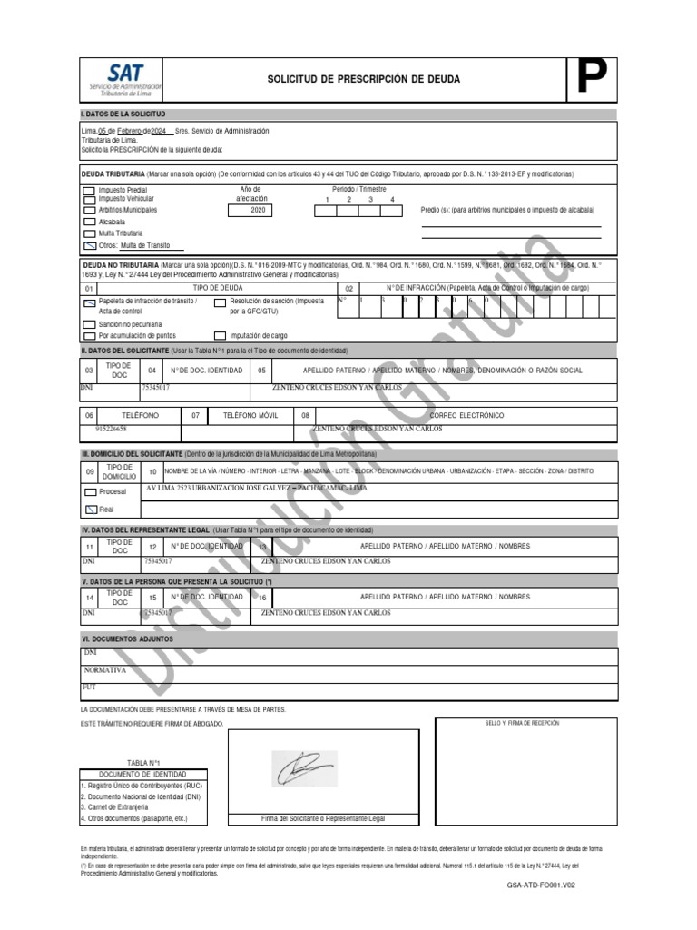 Formulario Sat | PDF | Gobierno y personalidad | Autenticación