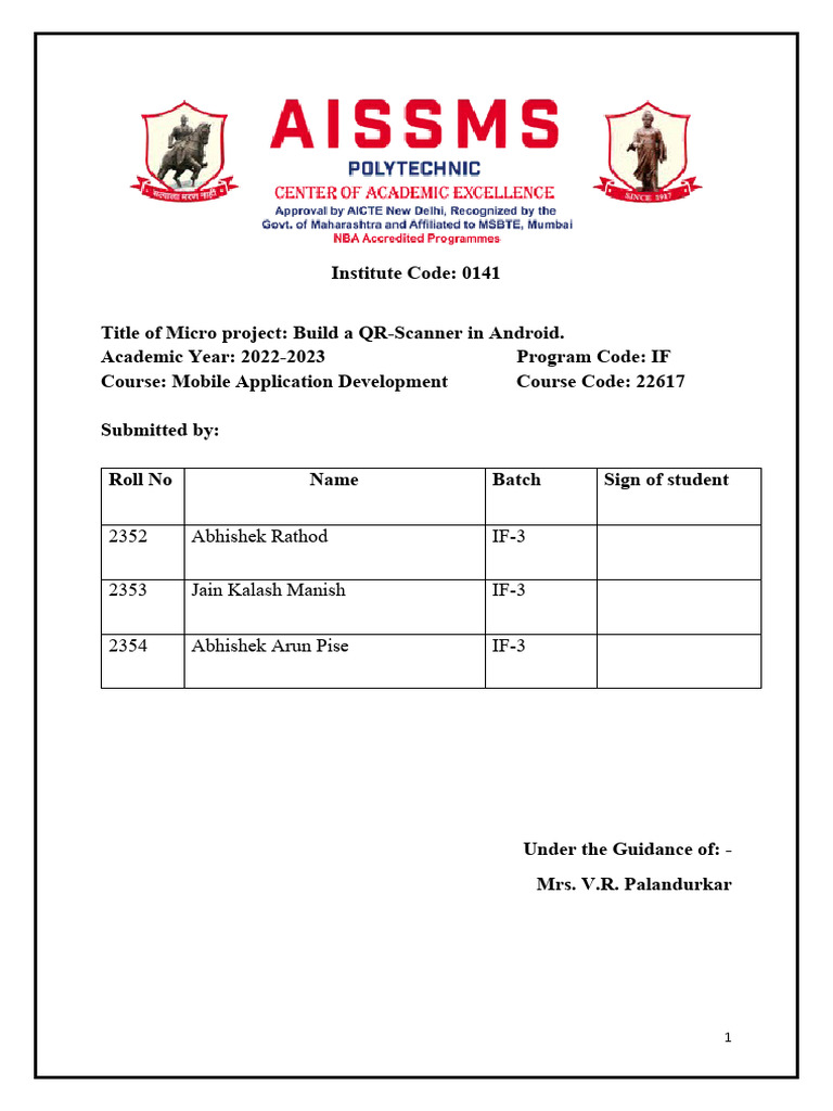 Mad Microproject Report | PDF | Qr Code | Engineering