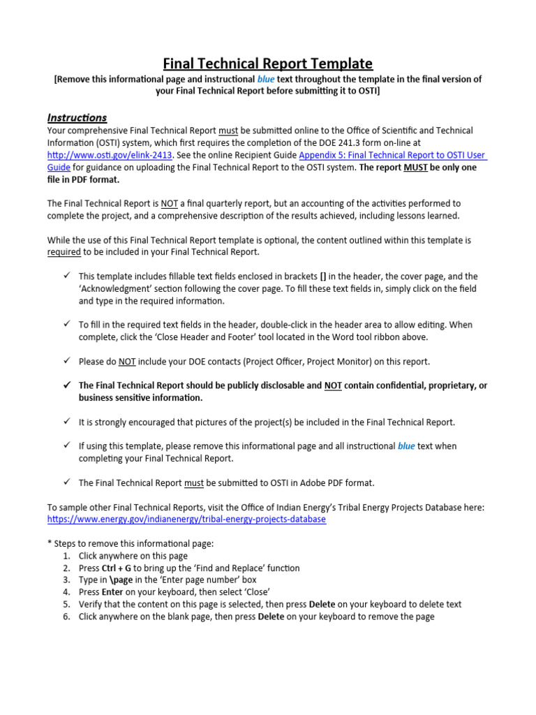 Office Indian Energy Comprehensive Final Report Template | PDF | Goal ...