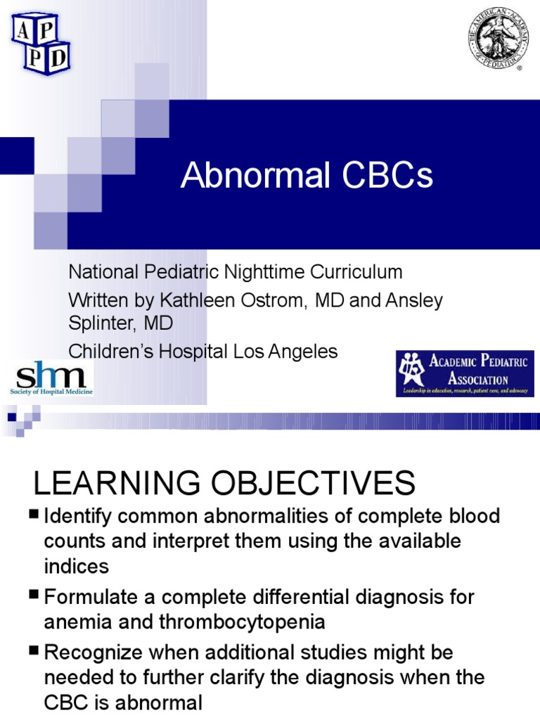Abnormal CBC - Presentation | PDF | Anemia | Tissue (Biology)