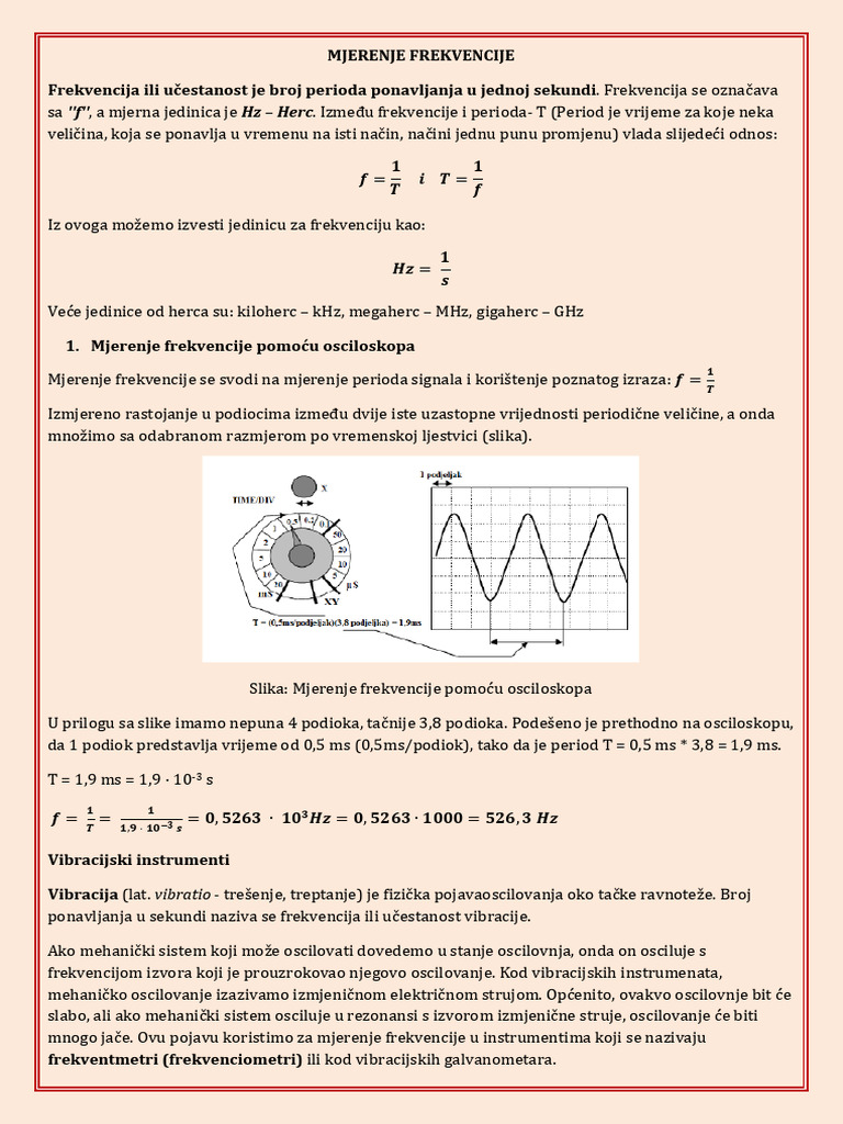 Mjerenje Frekvencije | PDF