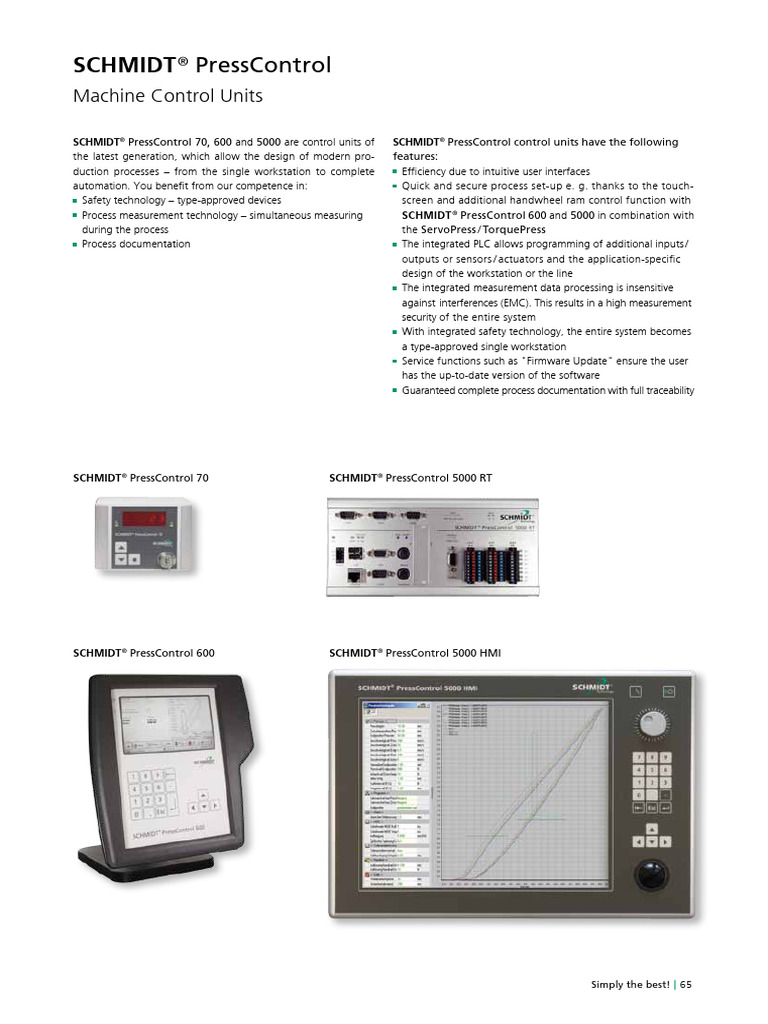 Schmidt Press Control Units | PDF | Programmable Logic Controller | Systems Engineering