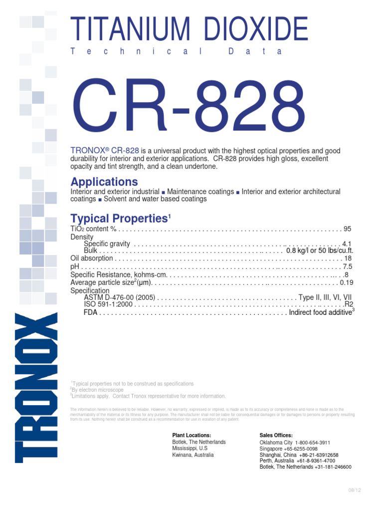CR 828 | PDF | Materials | Physical Sciences