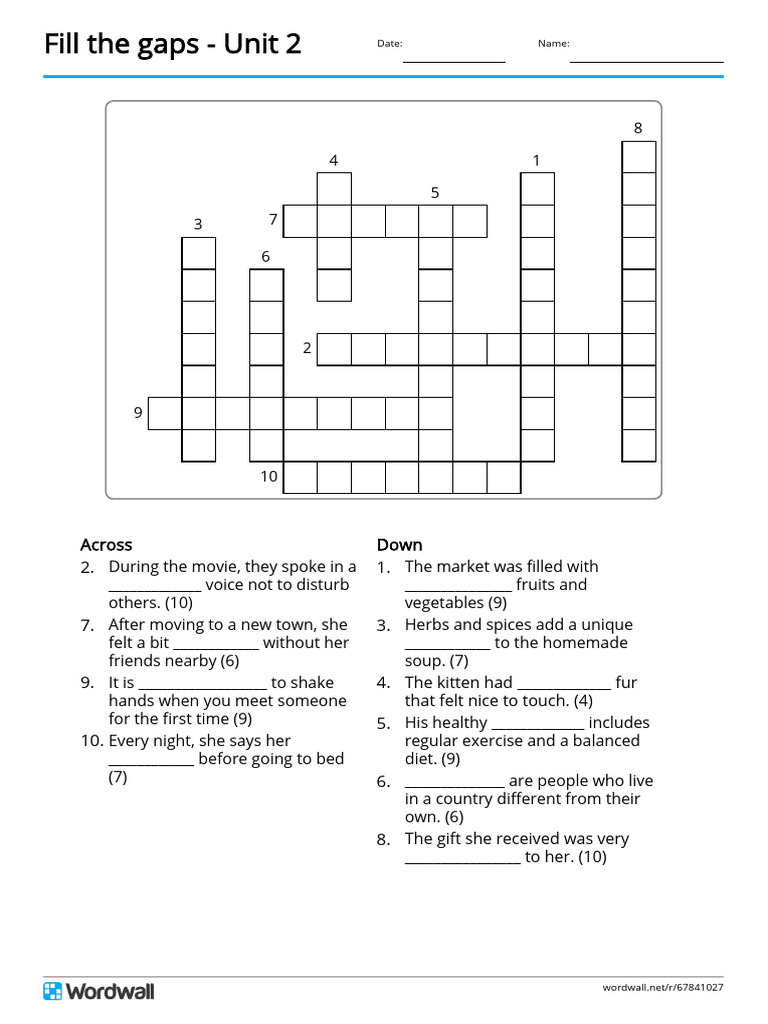 Crosswords Unit 2 Burlington Options 4 | PDF