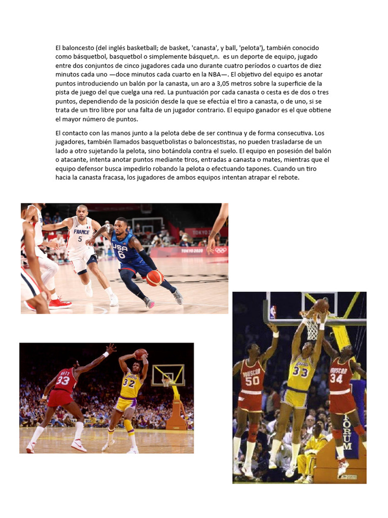 El Baloncesto | PDF