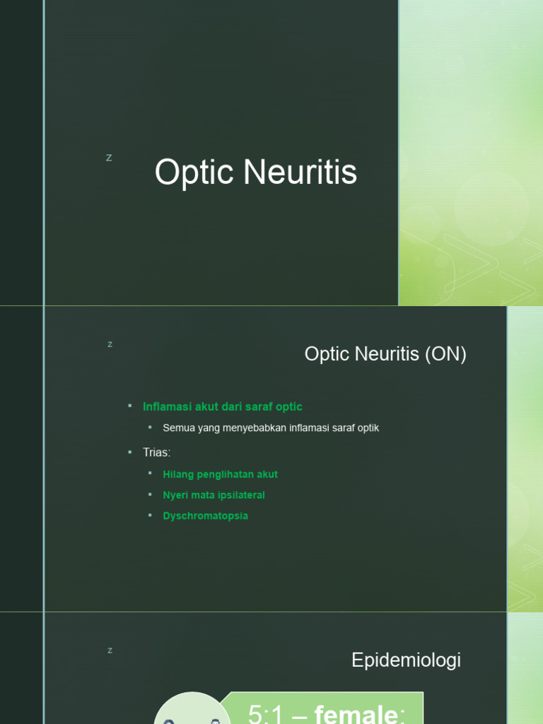 Optic Neuritis | PDF | Multiple Sclerosis | Nervous System