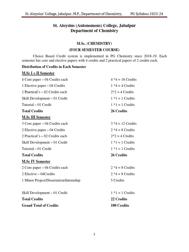 PG CBCS 23-24 | PDF | Coordination Complex | Chemical Reactions