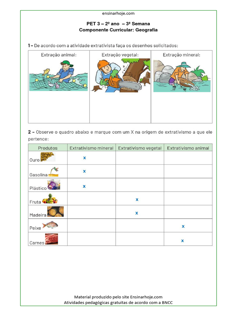 Atividades Geografia 2º Ano BNCC | PDF