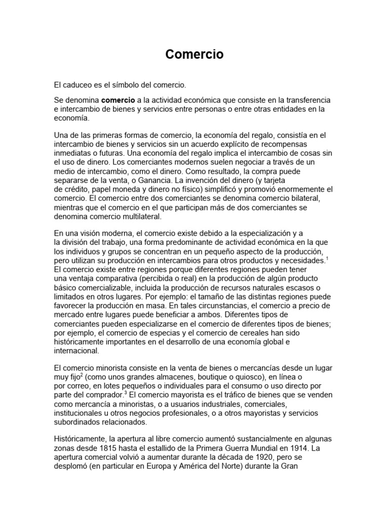 Comercio | PDF | Comercio | Moneda