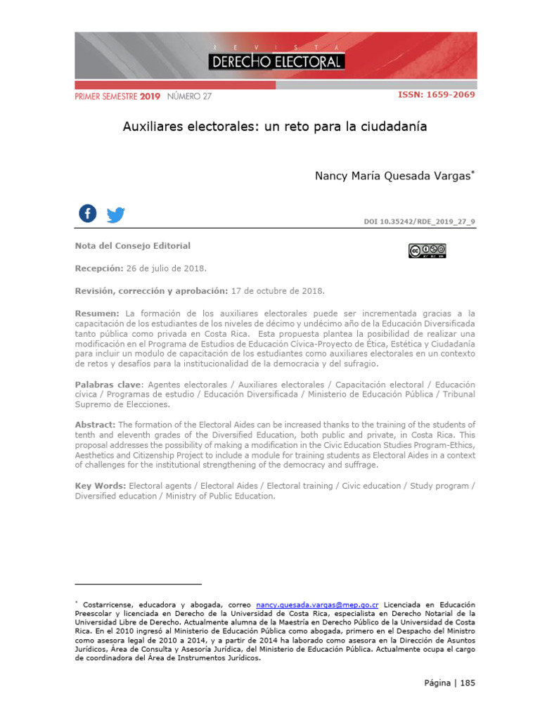 Quesada Vargas | PDF | Votación | Democracia