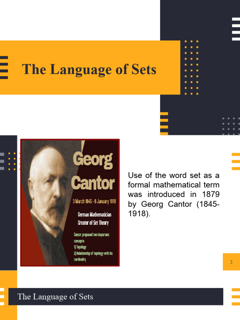 The Language of Sets | PDF | Set (Mathematics) | Numbers