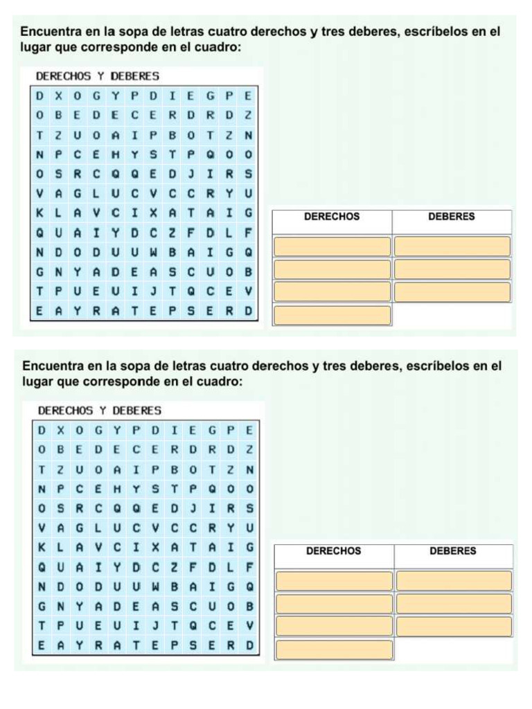 derecho y deberes | PDF