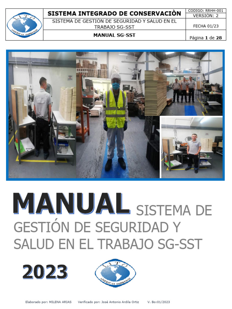 2023MANUAL DEL SISTEMA DE GESTIÓN DE SEGURIDAD Y SALUD EN EL TRABAJO SG-SST | PDF | Seguridad y ...