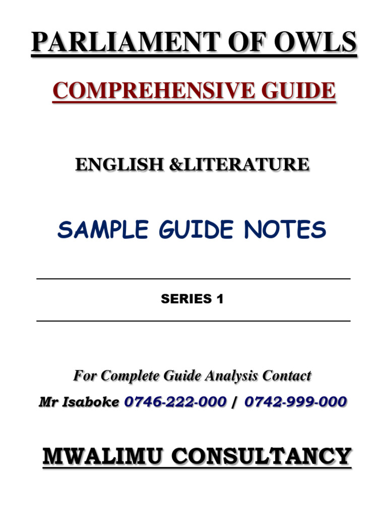 Parliament of Owls Guide SP | PDF | Owl | Birds