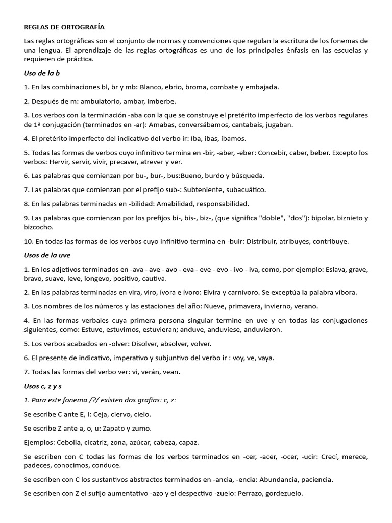 REGLAS DE ORTOGRAFÍA | PDF | Puntuación | Coma