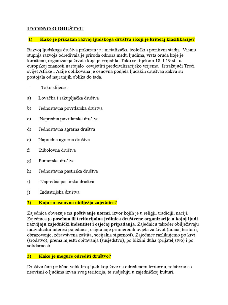 Skripta Sociologija | PDF