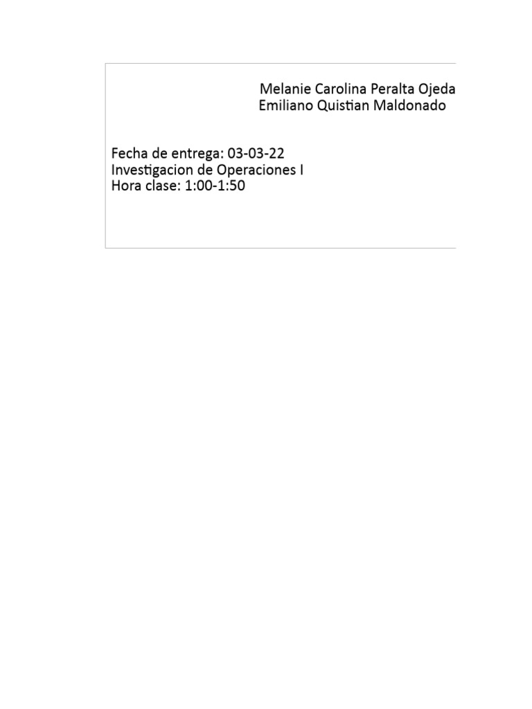 Ejercicios Solver 2023 - Tarea | PDF | Máquinas | Informática