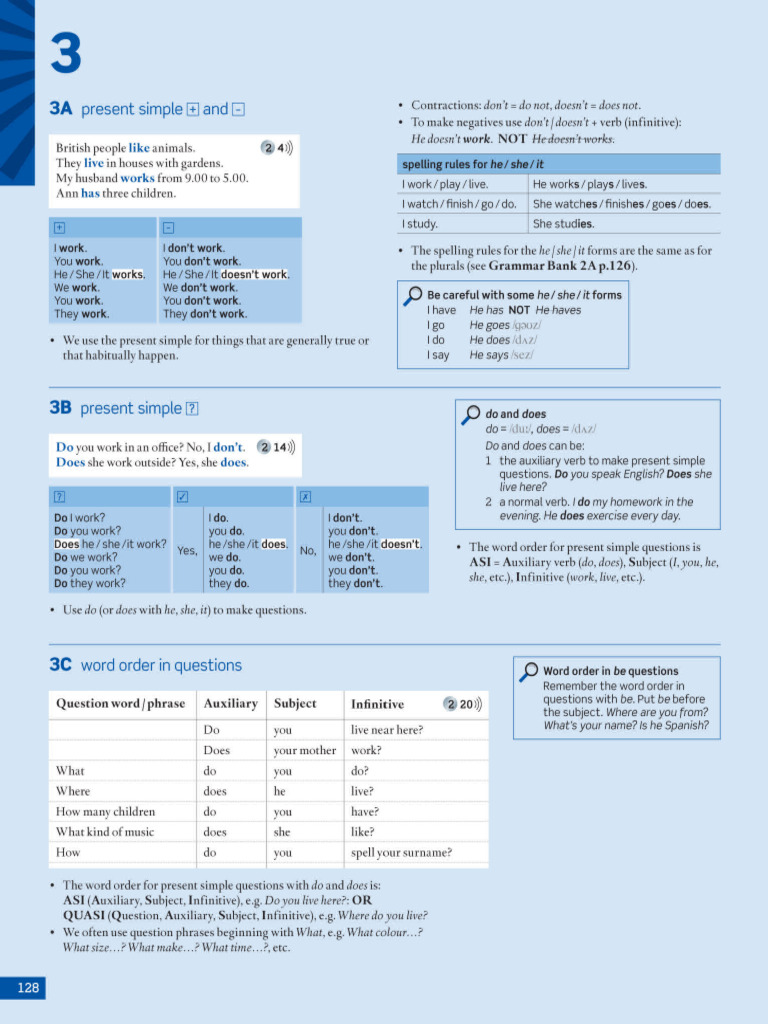 Grammar Bank Simple Present | PDF