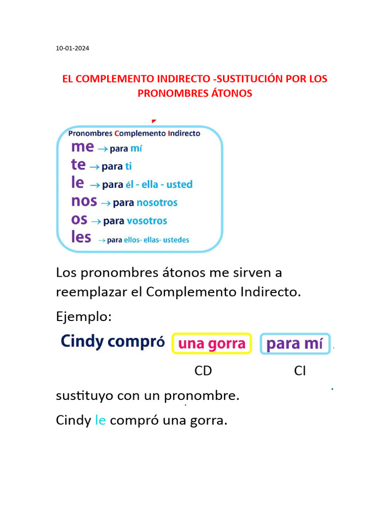 Complemento Indirecto | PDF