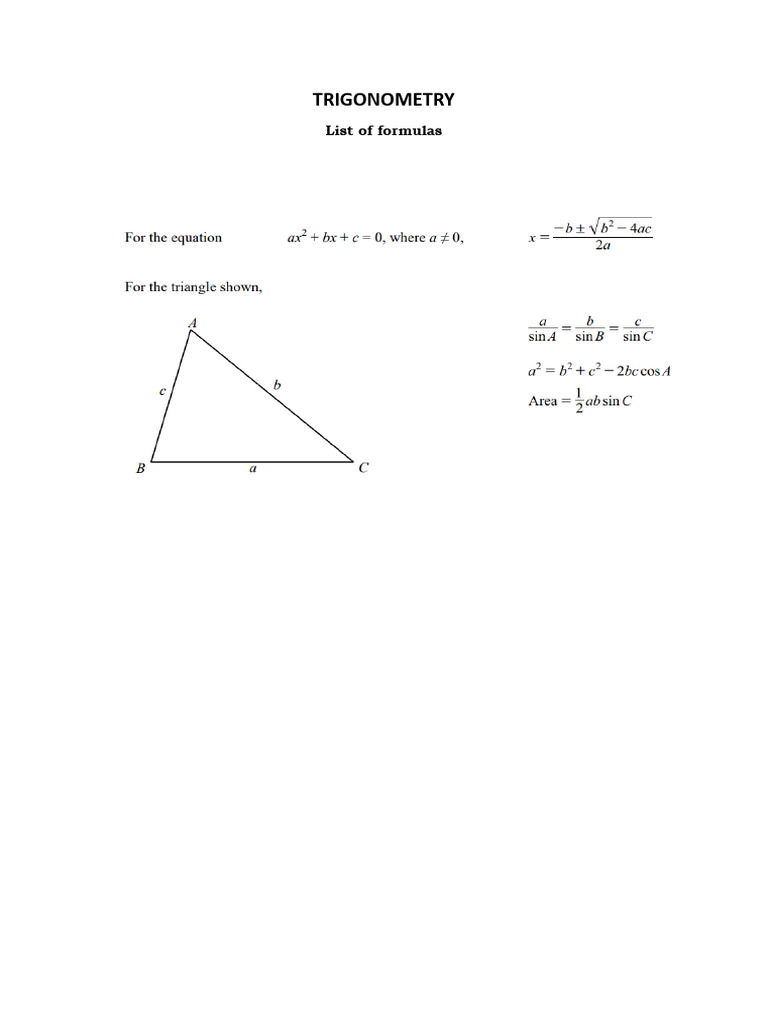 Grade 9 Trigonometry Paper 2 Revision | PDF