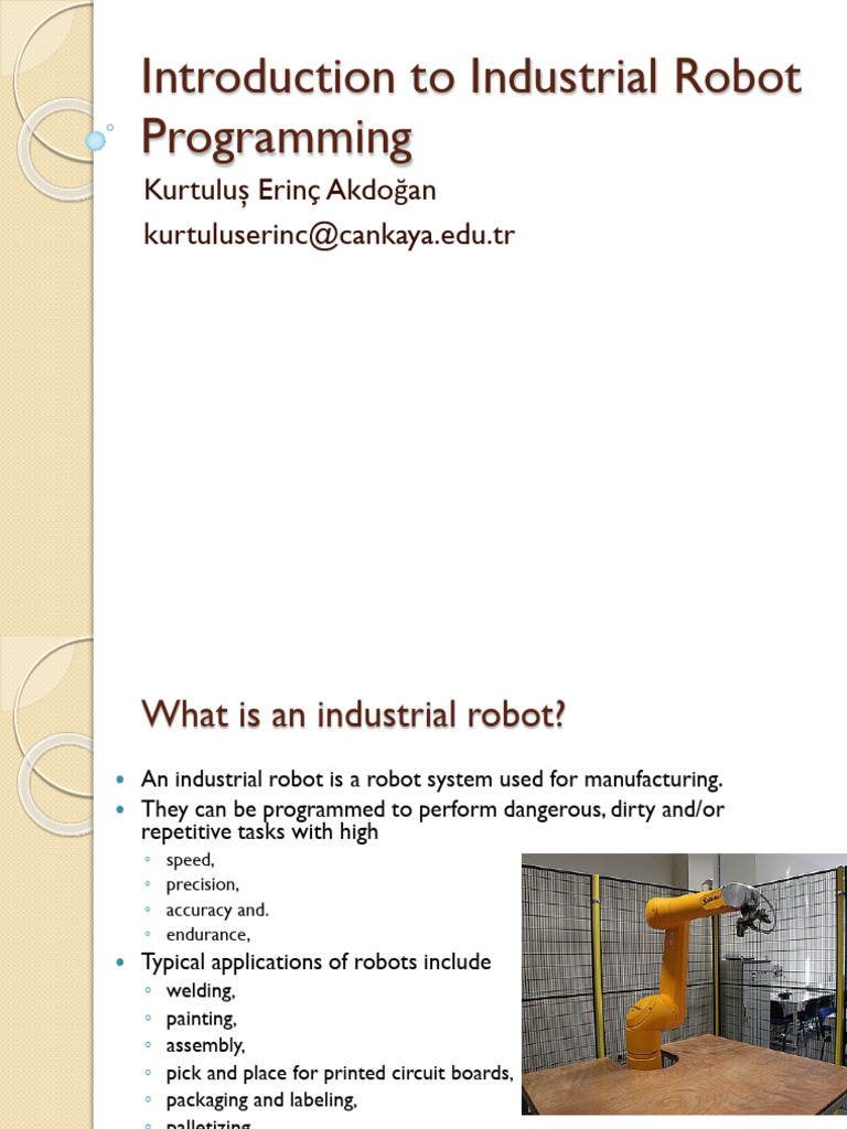 Introduction To Industrial Robot Programming | PDF | Robot | Robotics