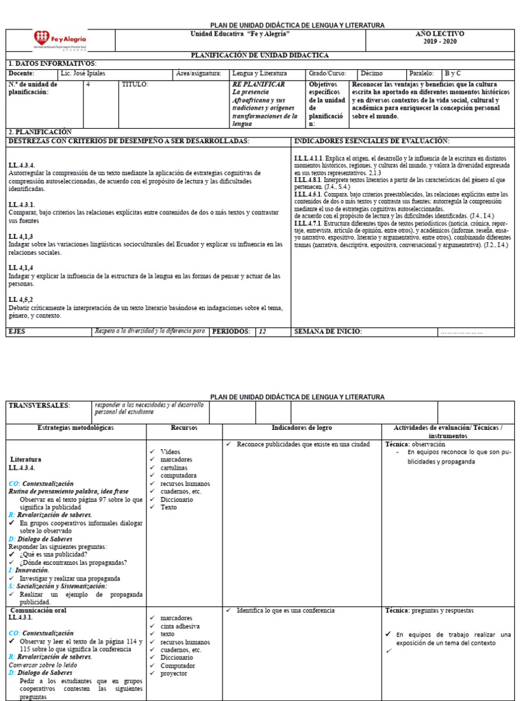 Pud 4 | PDF | Evaluación | Planificación