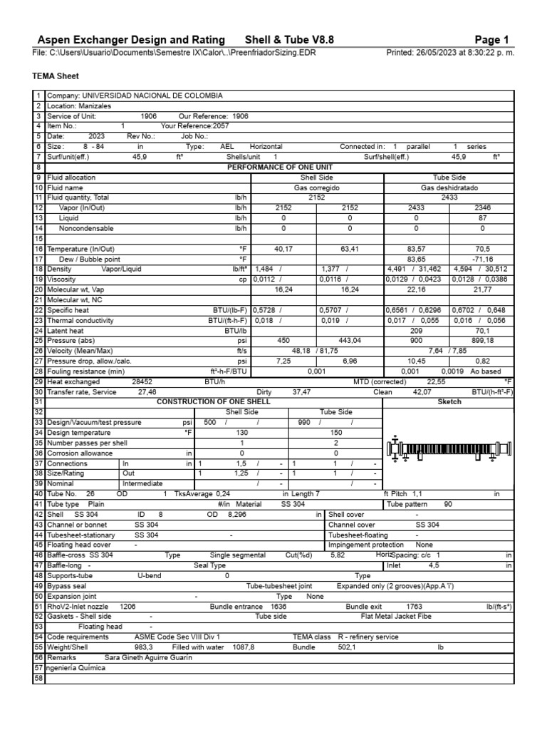 TEMA Sheet Corregido | PDF