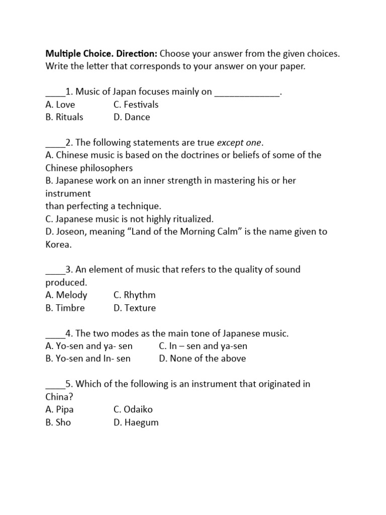 Grade 8 Test | PDF | Elements Of Music | Performing Arts