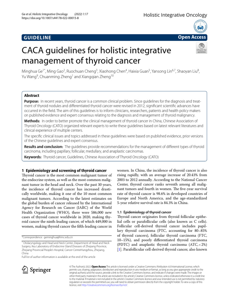 Caca Guidelines | PDF | Cancer | Medical Specialties