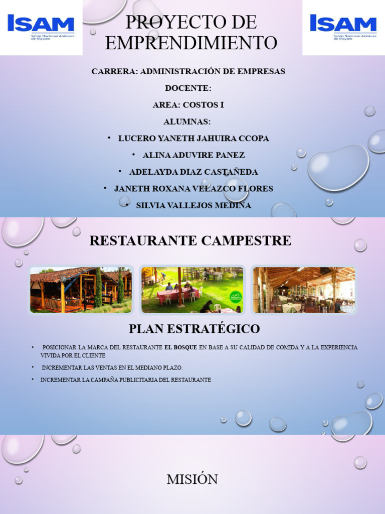 Proyecto de Restaurante Trabajo Final | PDF | Presupuesto | Negocios económicos