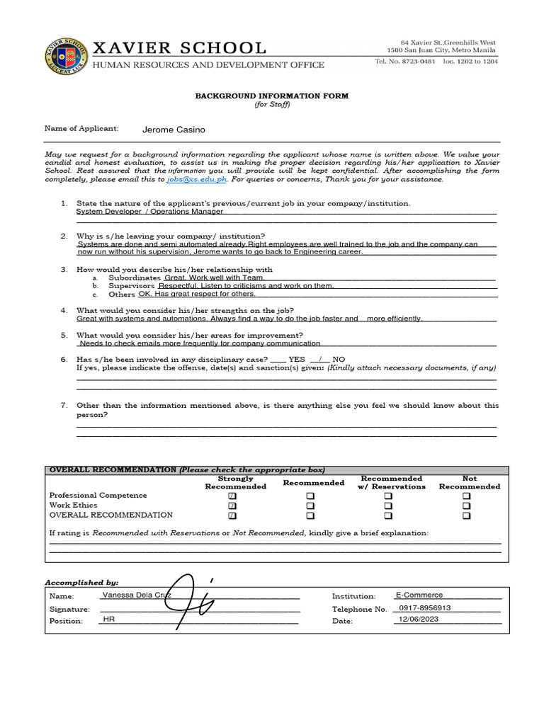 Downsize Diva - BI Form - For Staff | PDF | Business | Communication