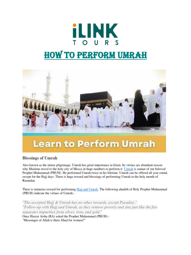 How To Perform Umrah | PDF | Hajj | Sharia