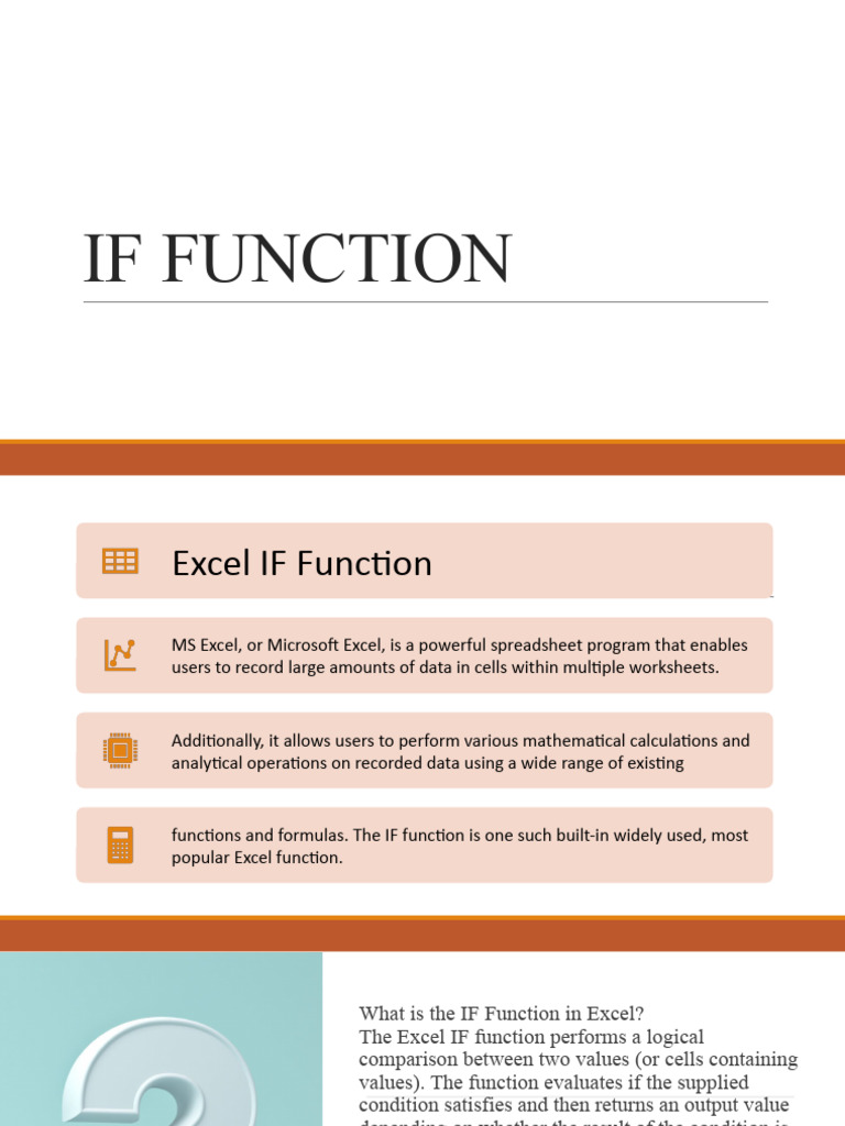 If Function | PDF | Function (Mathematics) | Microsoft Excel