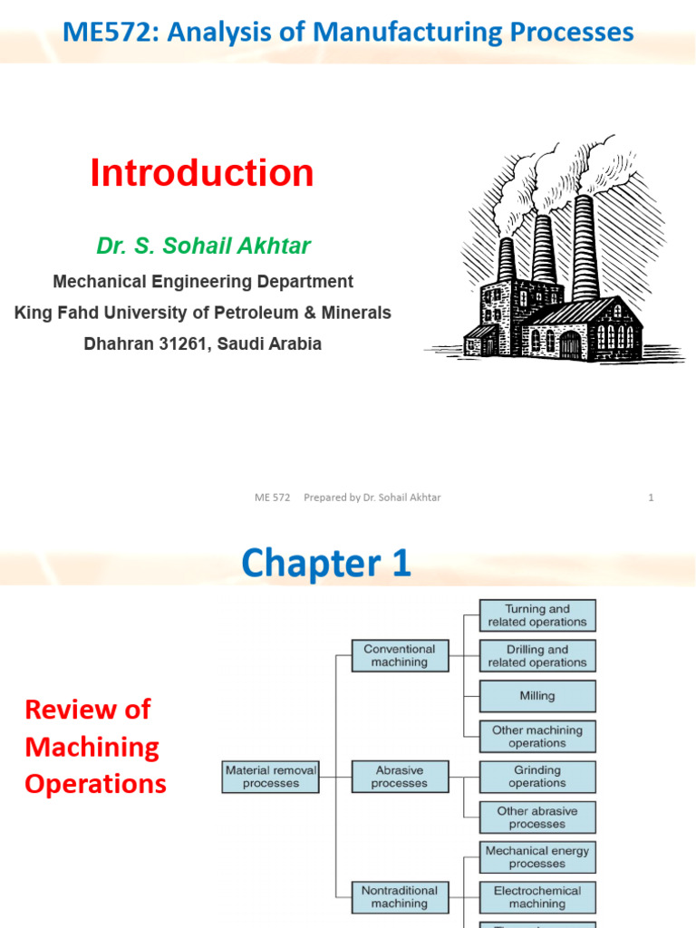 Chapter 1-Machine Tools and Machining Operations | PDF | Grinding (Abrasive Cutting) | Machining