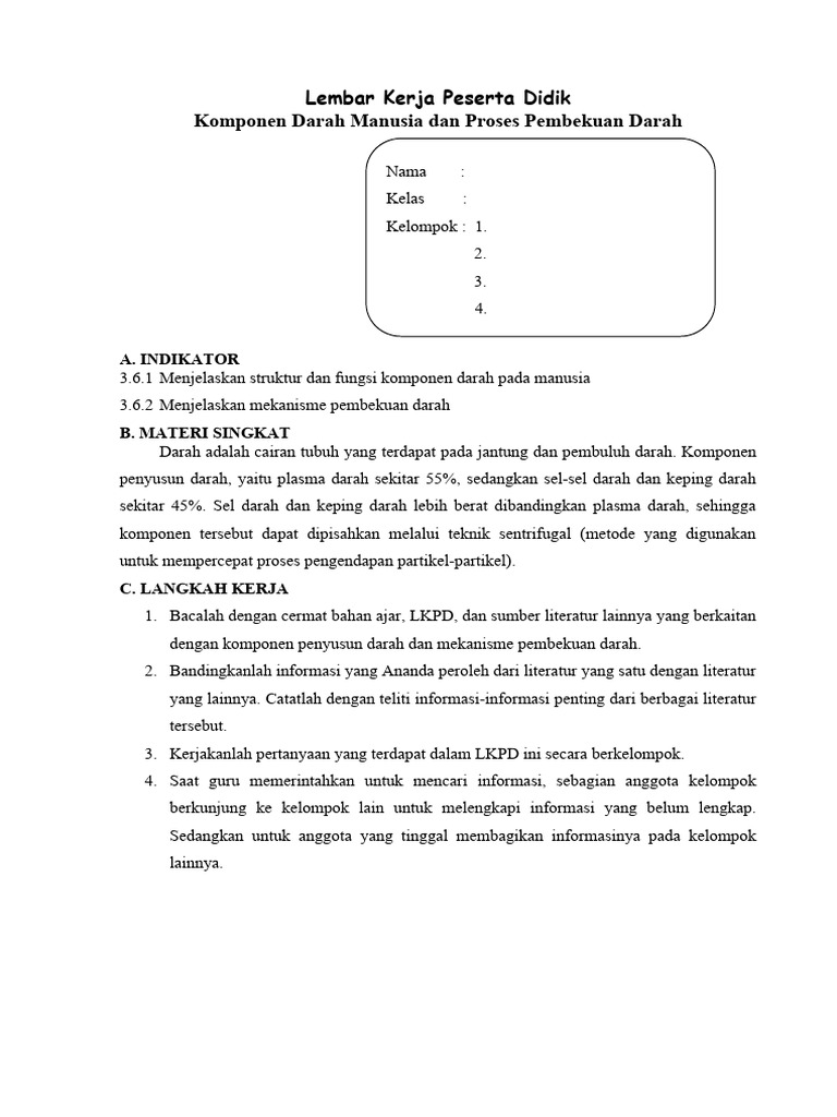 LKPD Pertemuan 1 | PDF